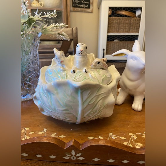 Accents | 196s Holland Mold Ceramic Cabbage Bunnies Bowl Set Signed ...